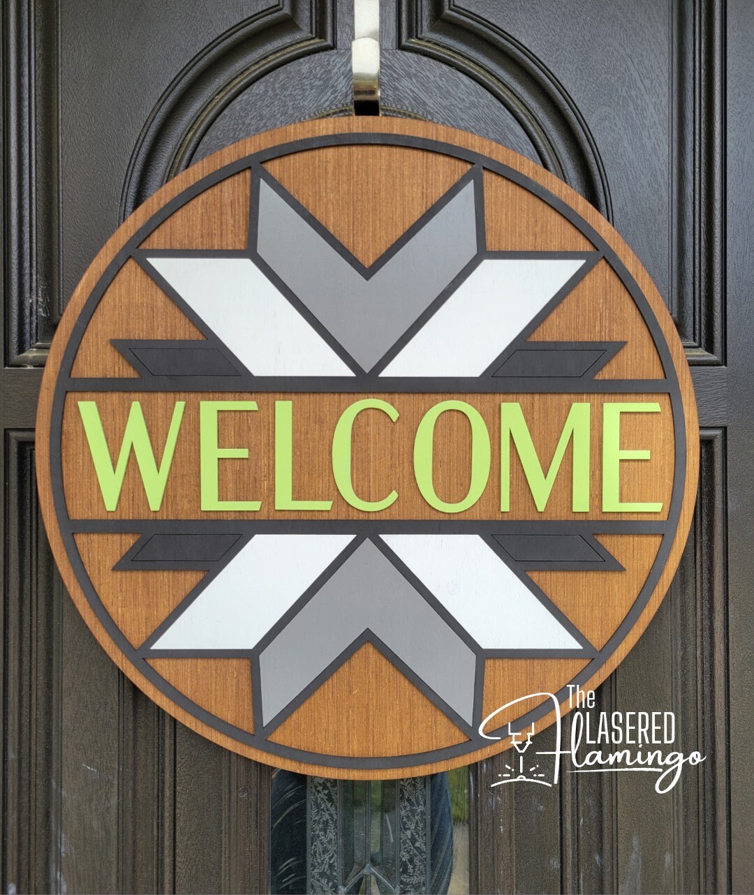Quilted Wood, Door Hanger, Welcome Sign, Housewarming Gift, Newlywed ...