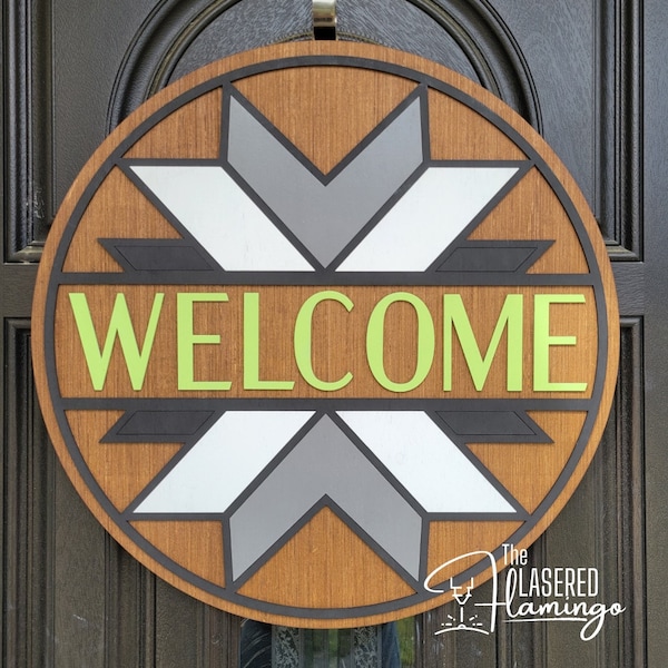 Quilted Welcome Sign - Etsy