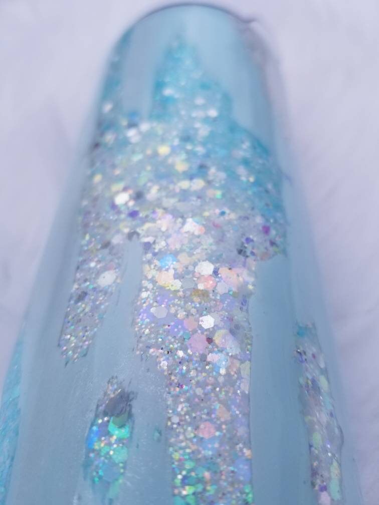 Winter Swirl Geode Glitter Dipped Tumbler- Amazing Sparkle for the Ice ...
