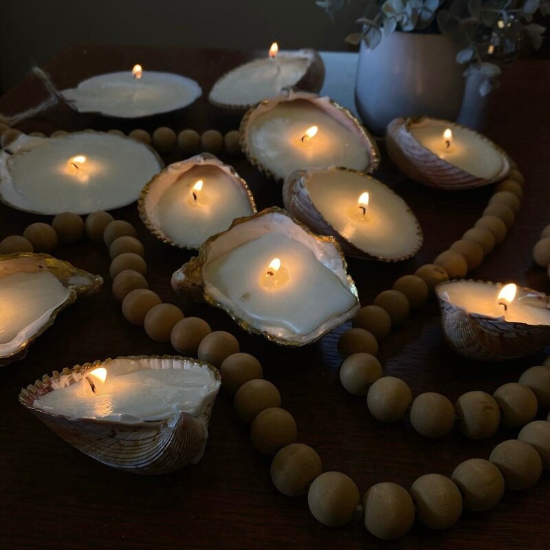 Shell Candle - Etsy