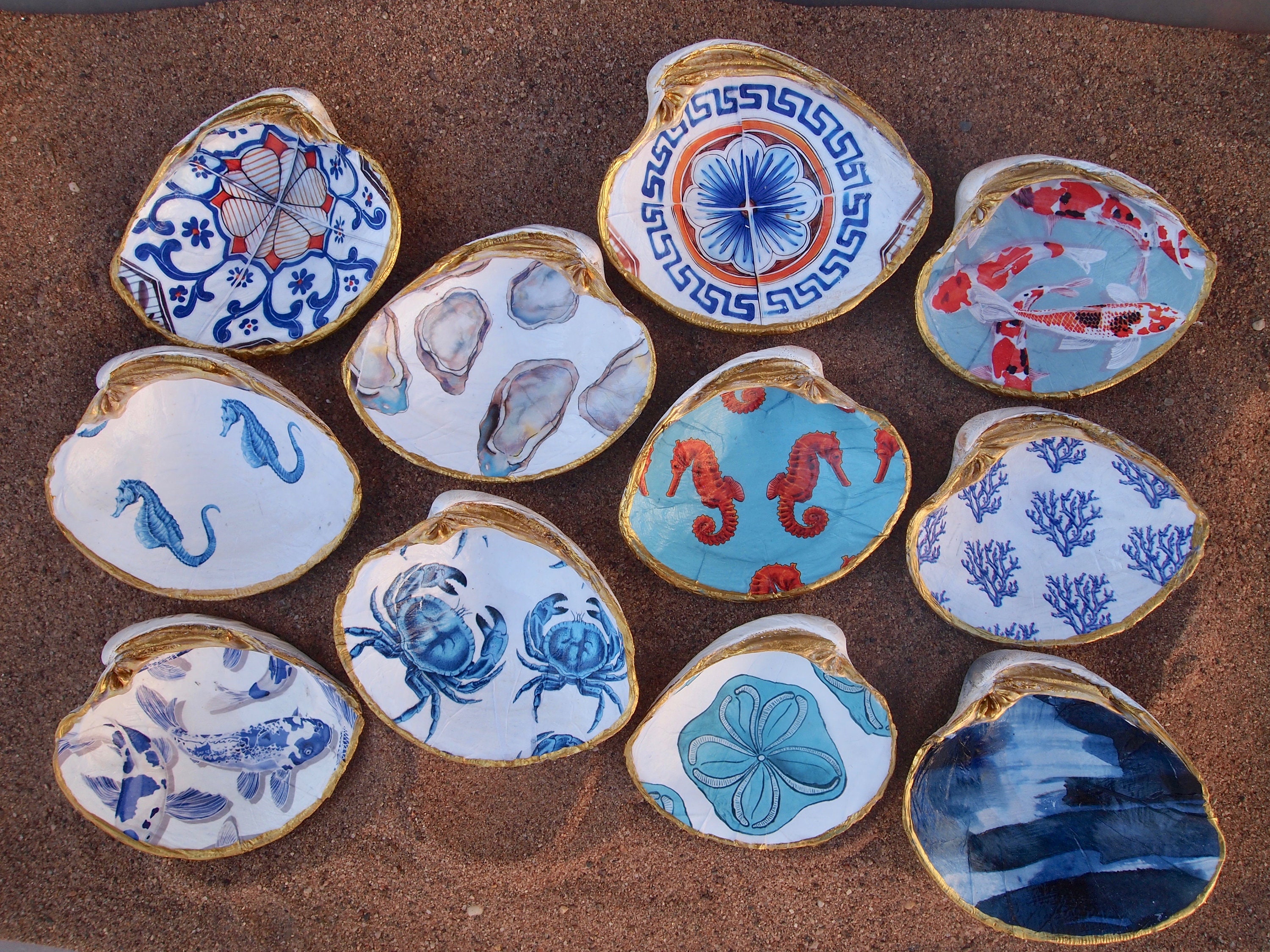 Decoupage Clam Shell / Ring Dish - Etsy