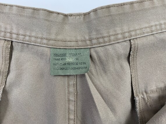 90s Beige US Army Solid BDU Cargo Pants Adjustable Wa… - Gem