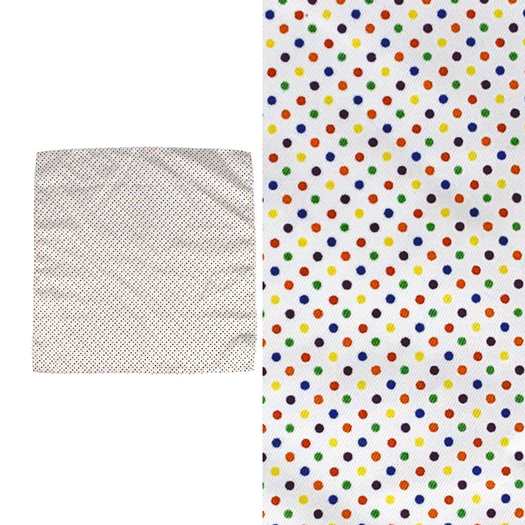 80s Rainbow Polka Dot Handkerchief - Etsy