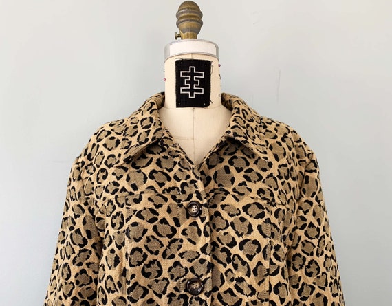 Y2K 2000s Leopard Print Spotted Denim Style Lightweig… - Gem