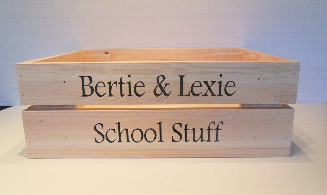 Personalised Crate / Christmas Eve Box / Wooden Storage Box / | Etsy