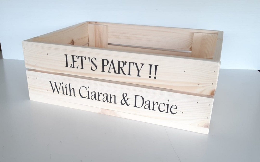 Personalised Crate / Christmas Eve Box / Wooden Storage Box / Hamper ...