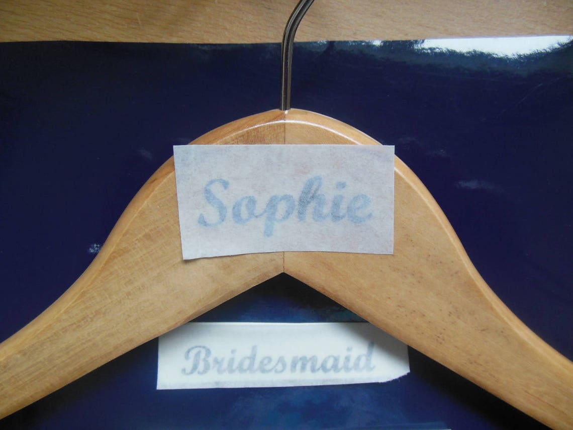 DIY Personalised Wedding Coat Dress Hanger Decal / Sticker | Etsy