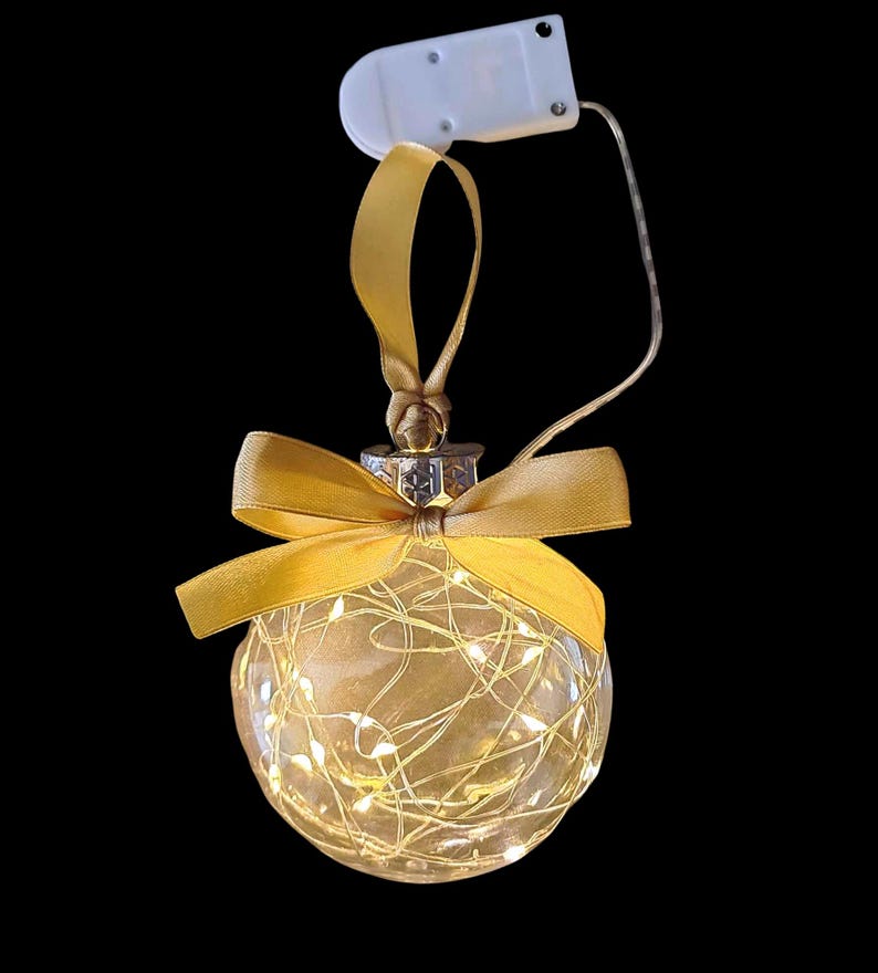Light up LED Bauble - Etsy UK