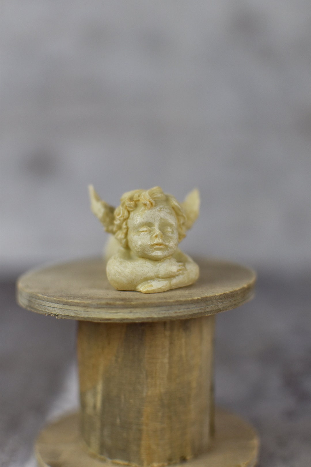Lying Cherub - Tiny Angel Figurine - Baptism Gift - Retro White Angel ...