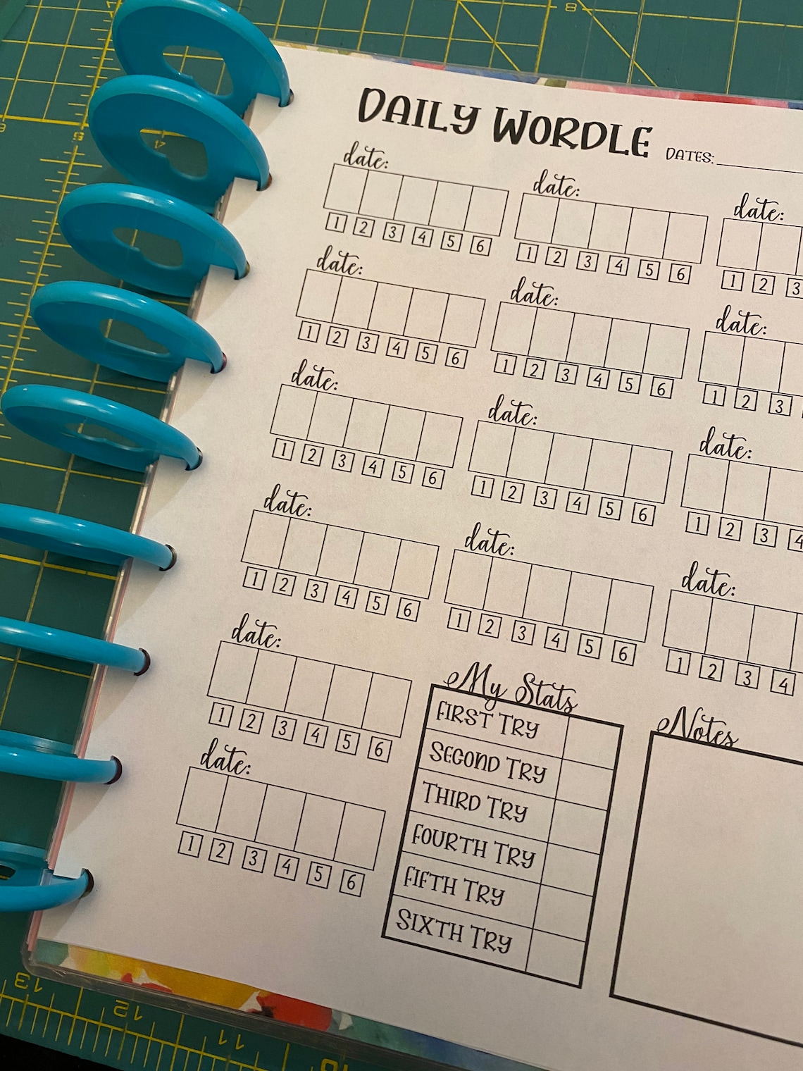 Wordle Tracker Wordle Game Sheet Classic Happy Planner - Etsy