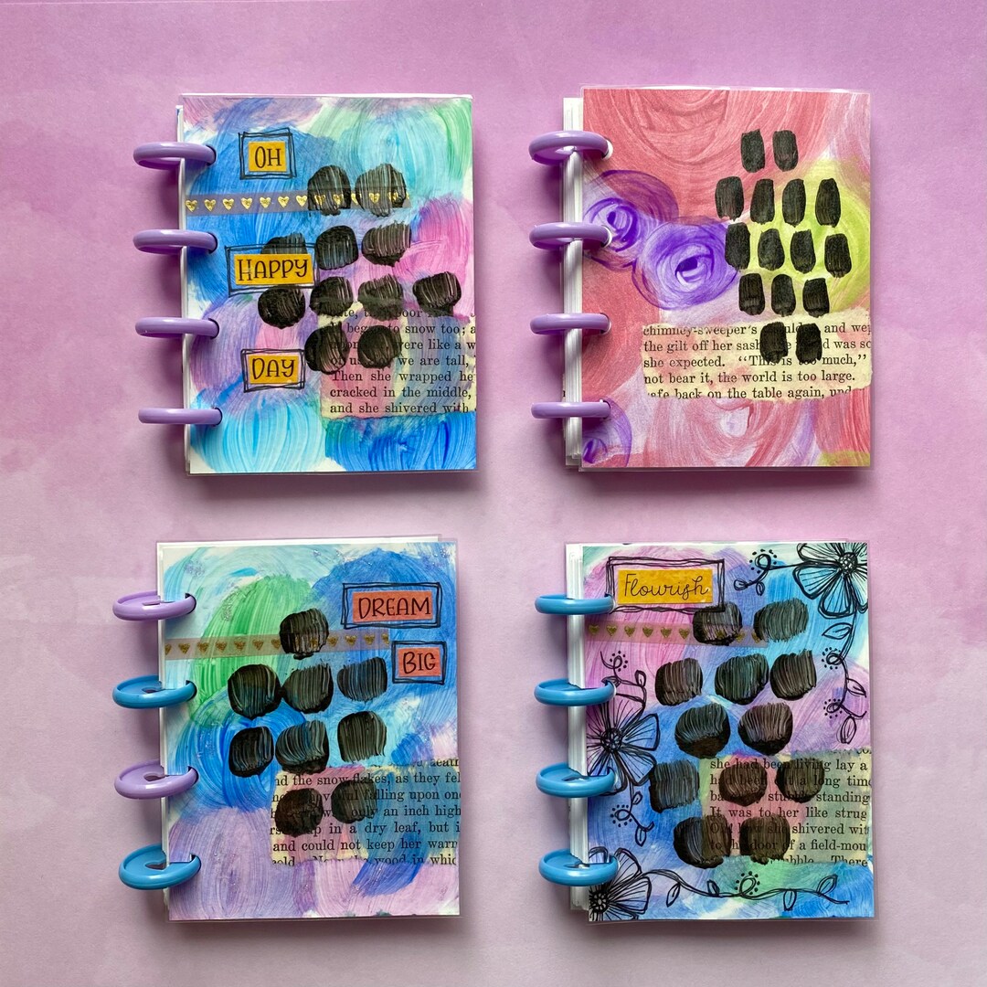 Micro Happy Notes, Mini Happy Planner Booklet, 4 Discs, Laminated ...