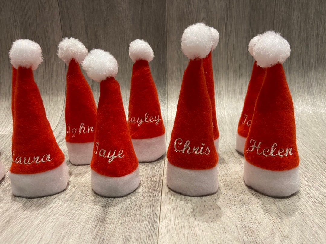 Mini Santa Hat Place cards - Etsy UK