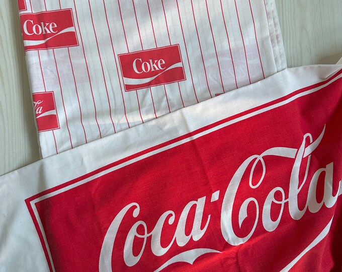 Fun Vintage 80's Coca-cola Coke Logo Twin Flat Sheet & Standard ...