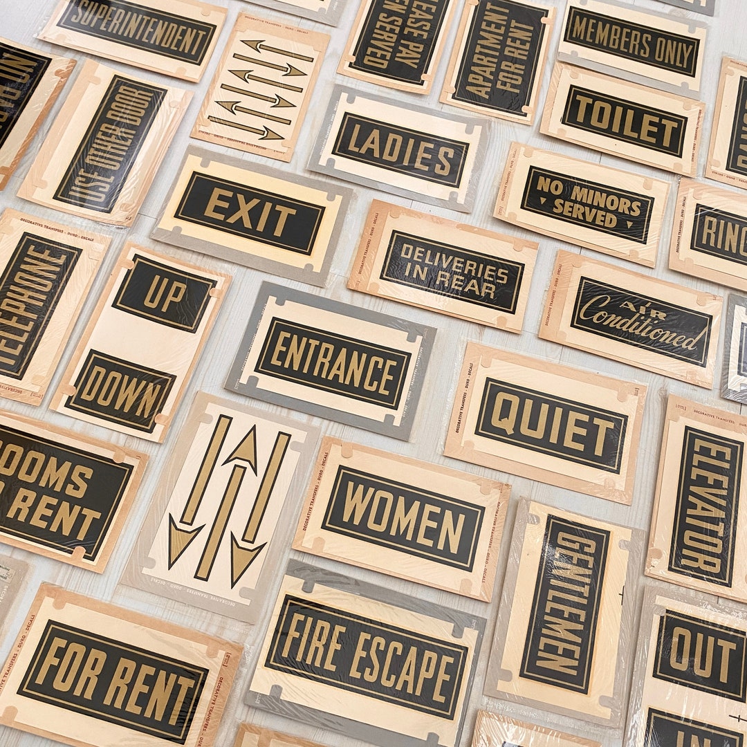 Fun Vintage 50's Duro Black/gold Decal Signs - New Old Stock in ...