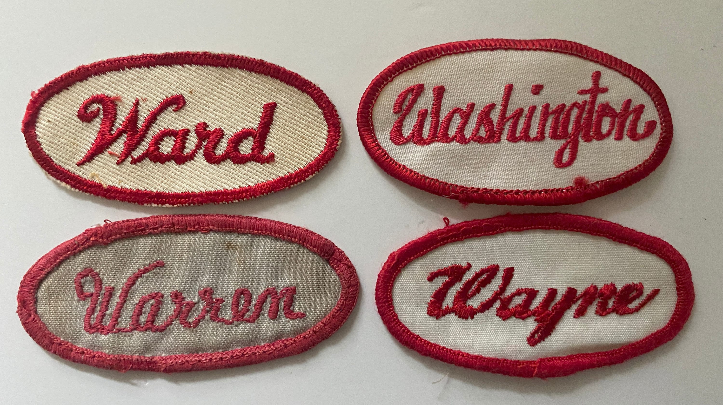 Vintage w Names Embroidered Oval Uniform Name - Etsy