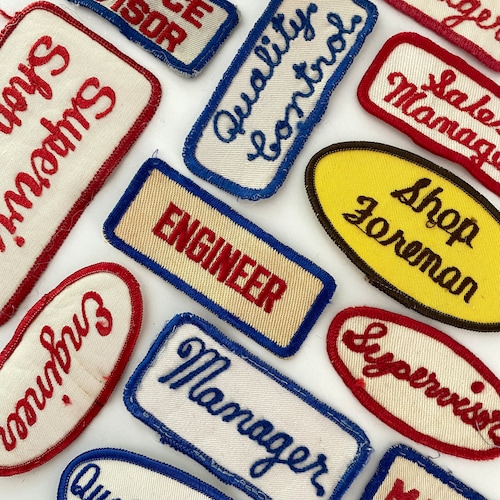 RESTOCKED Vintage Embroidered Uniform Job Occupation Patches - Etsy