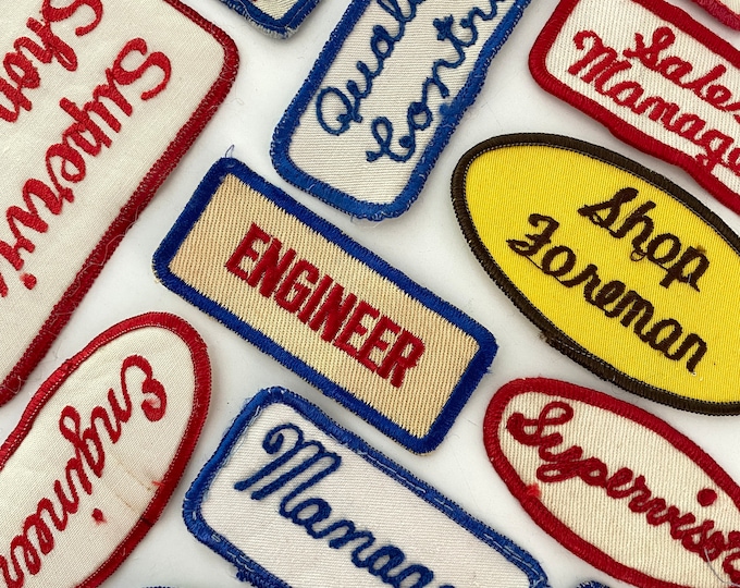 RESTOCKED! Vintage Embroidered Uniform Job Occupation Patches - CHOOSE ...