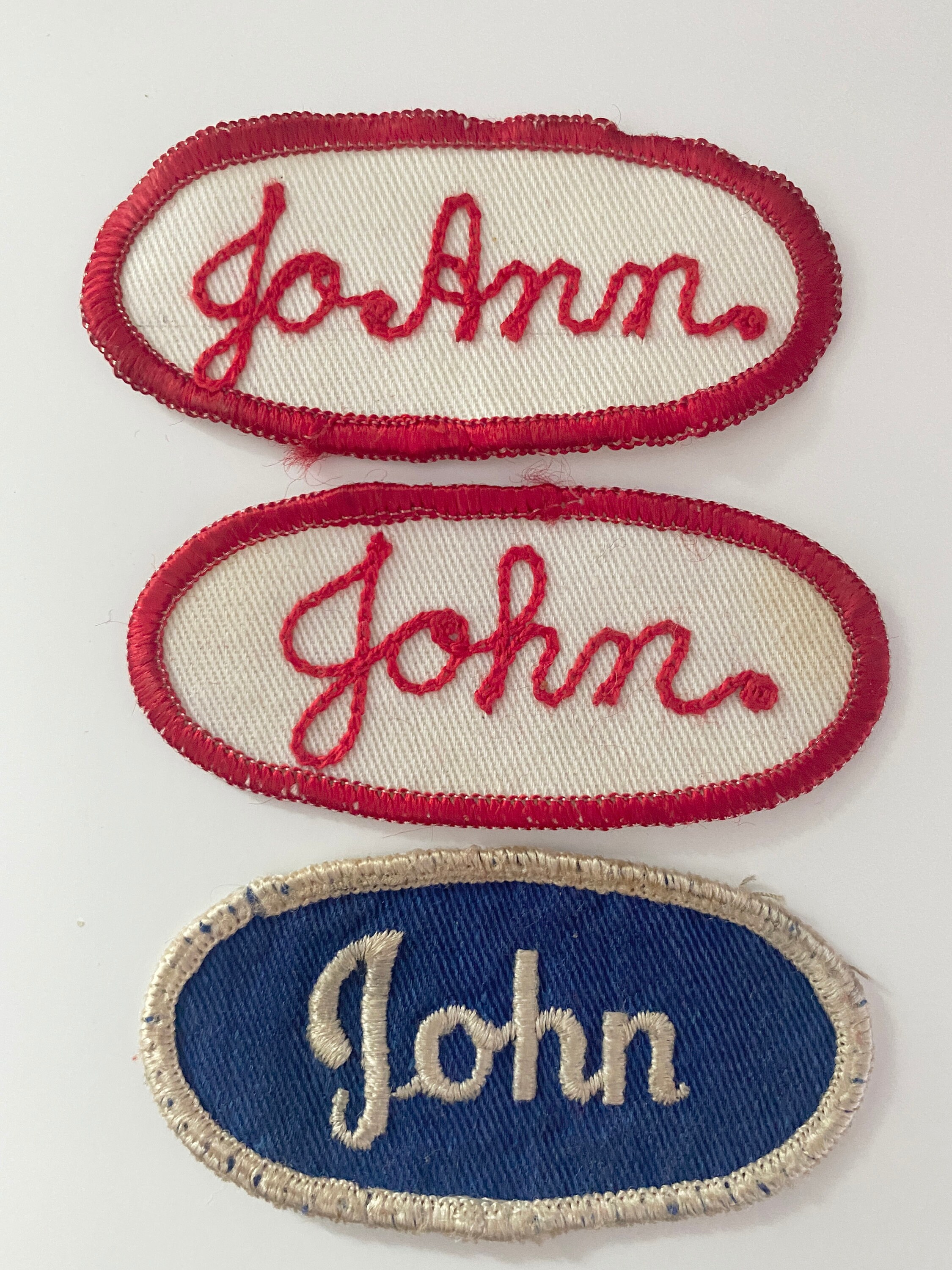 Vintage j Names Embroidered Oval Uniform Name - Etsy