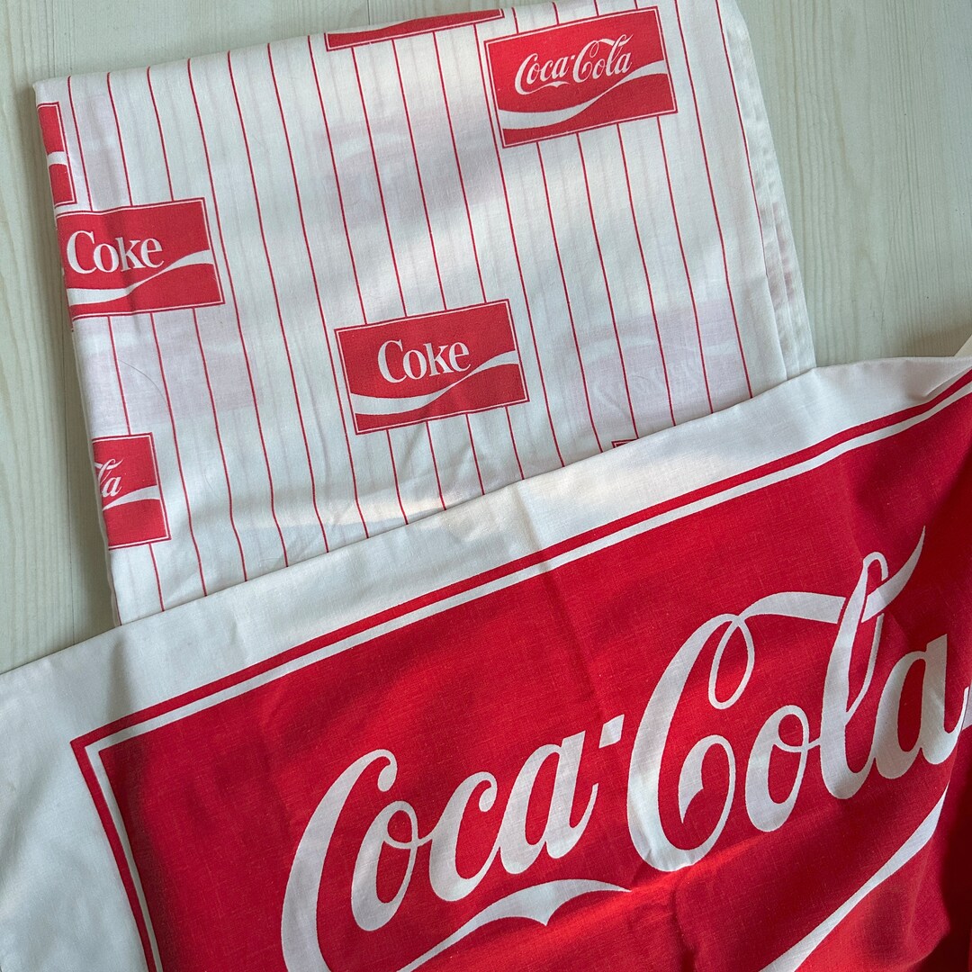 Fun Vintage 80's Coca-cola Coke Logo Twin Flat Sheet & Standard ...