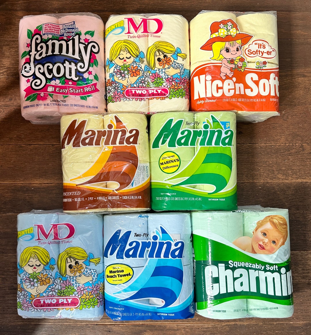 Vintage 1970s Toilet Paper 4-pack: Pop Art Graphics, Sealed NOS - Etsy