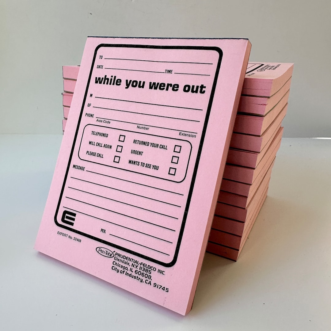 Fun Vintage Lot of TWELVE 70's while You Were Out Message Notepads ...