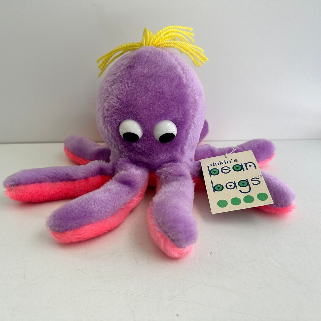 RARE New Old Stock 1975 R Dakin Octavius Octopus Bean Bag / Dakin Pink ...