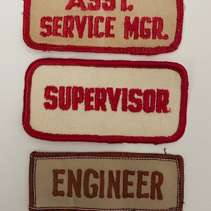 RESTOCKED! Vintage Embroidered Uniform Job Occupation Patches - CHOOSE ...