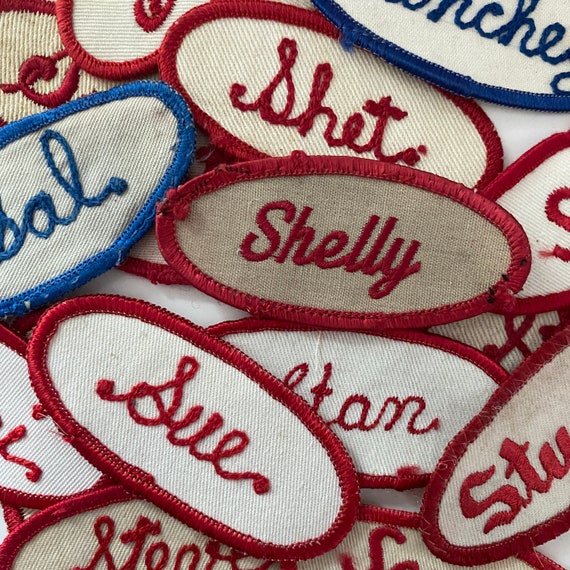 Vintage "S" Names Embroidered Oval Uniform Name Patch… - Gem