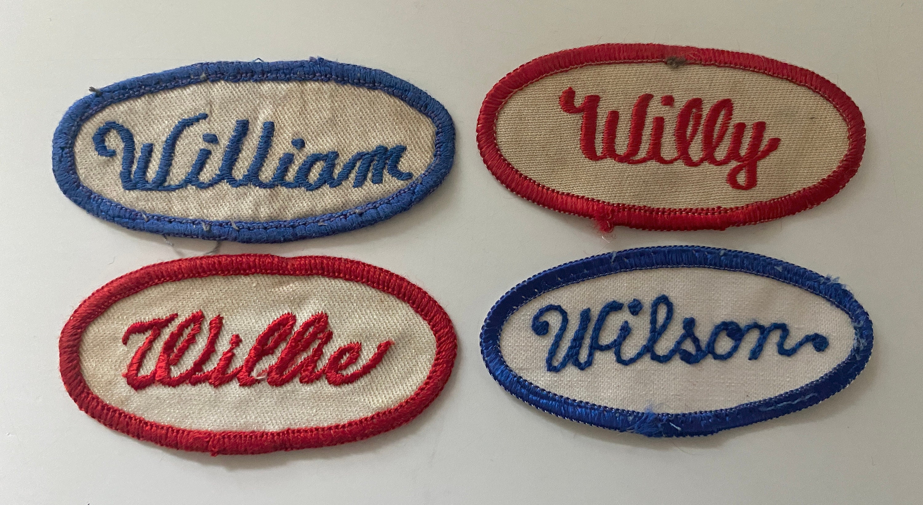 Vintage w Names Embroidered Oval Uniform Name - Etsy
