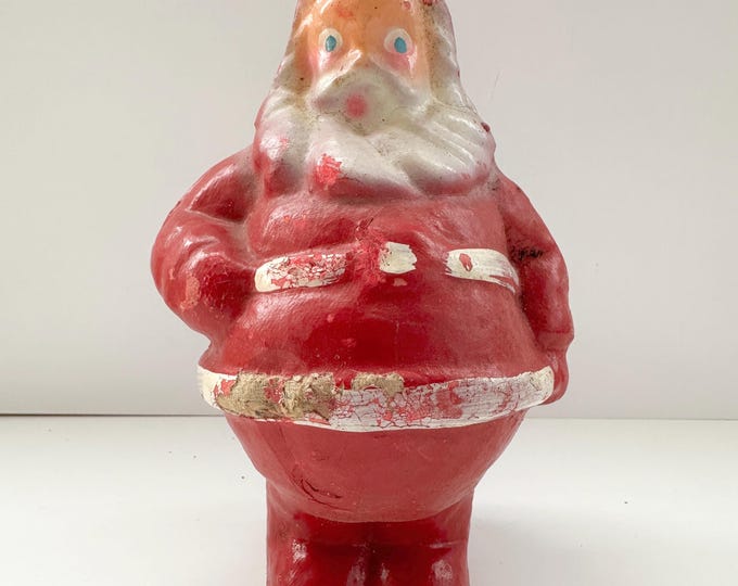 Charming Vintage 40's Pulp Mache Santa Claus Candy Container - Vintage ...