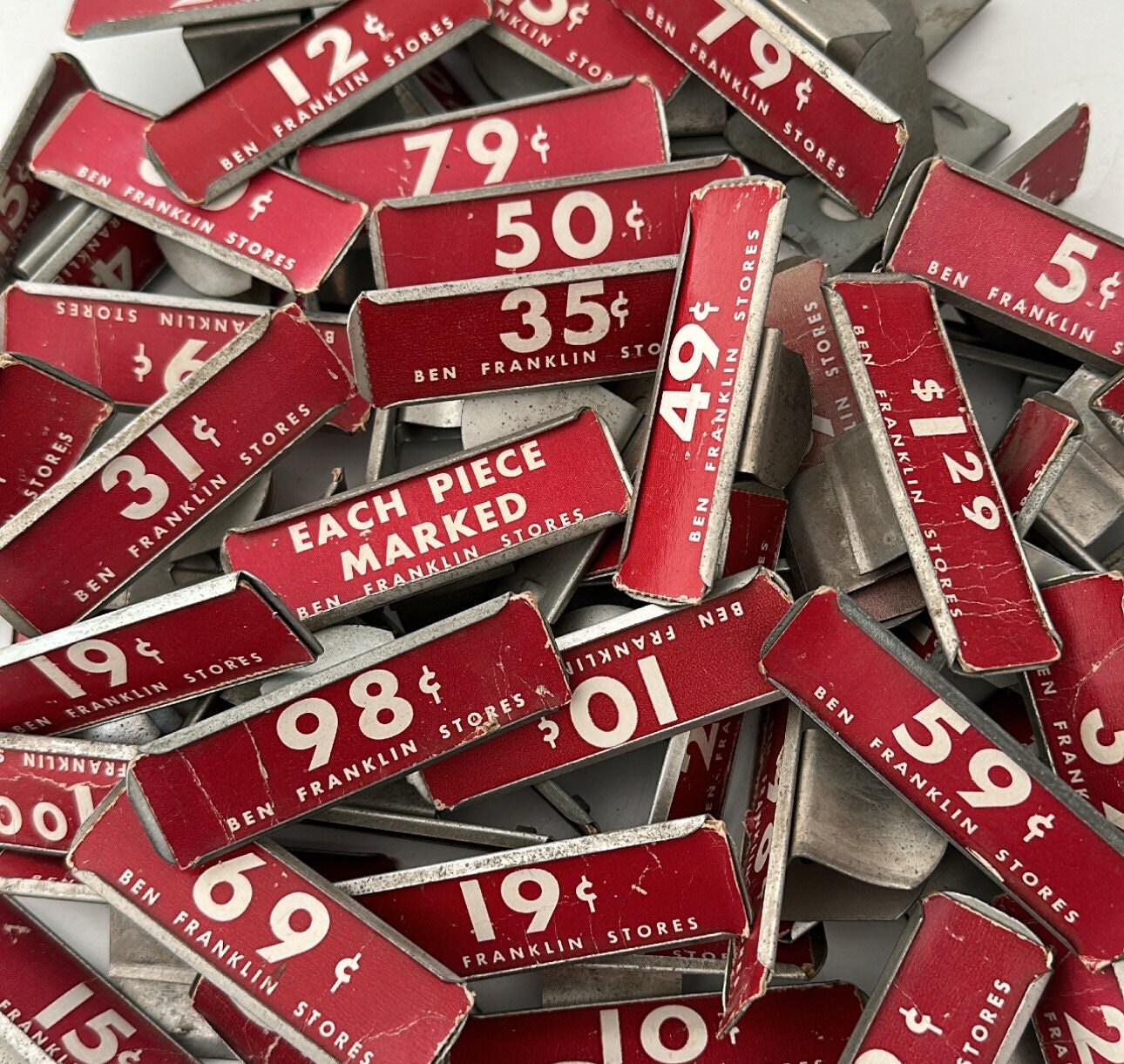 Vintage 40's Metal Price Tag Holder - EACH SOLD SEPARATELY - General ...