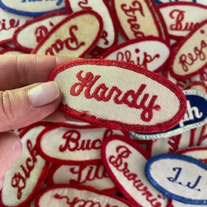 NEW NAMES! Vintage Embroidered Oval Uniform Name Patches - Fun Names ...