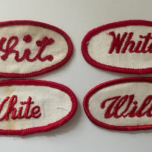 Vintage w Names Embroidered Oval Uniform Name - Etsy