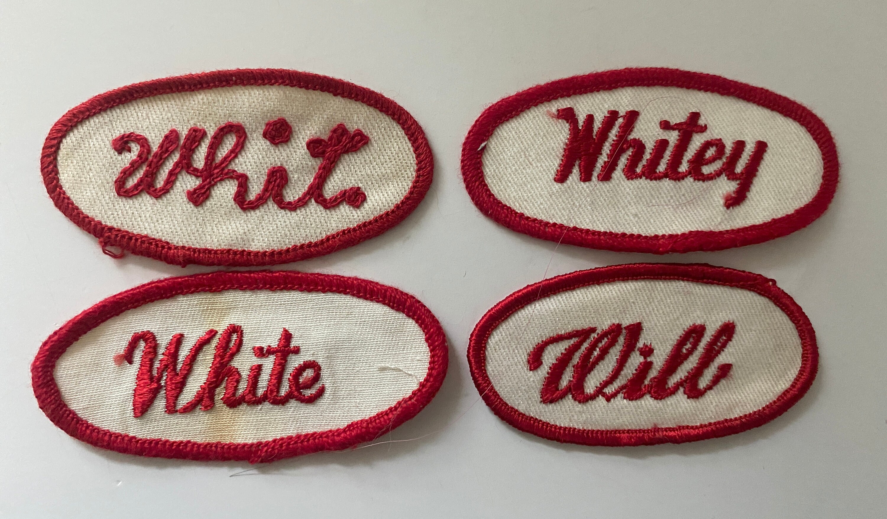 Vintage w Names Embroidered Oval Uniform Name - Etsy