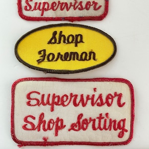 RESTOCKED! Vintage Embroidered Uniform Job Occupation Patches - CHOOSE ...