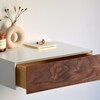 Minimalist Floating Dressing Table / Floating Vanity Made of Solid Oak ...