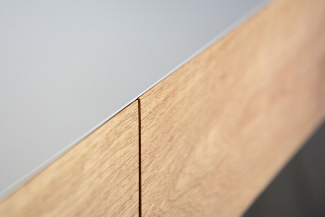 Minimalist White Floating Dressing Table With Oak Drawers - Etsy