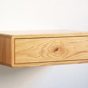 Retro Oak Floating Nightstand With Drawer Select Size - Etsy