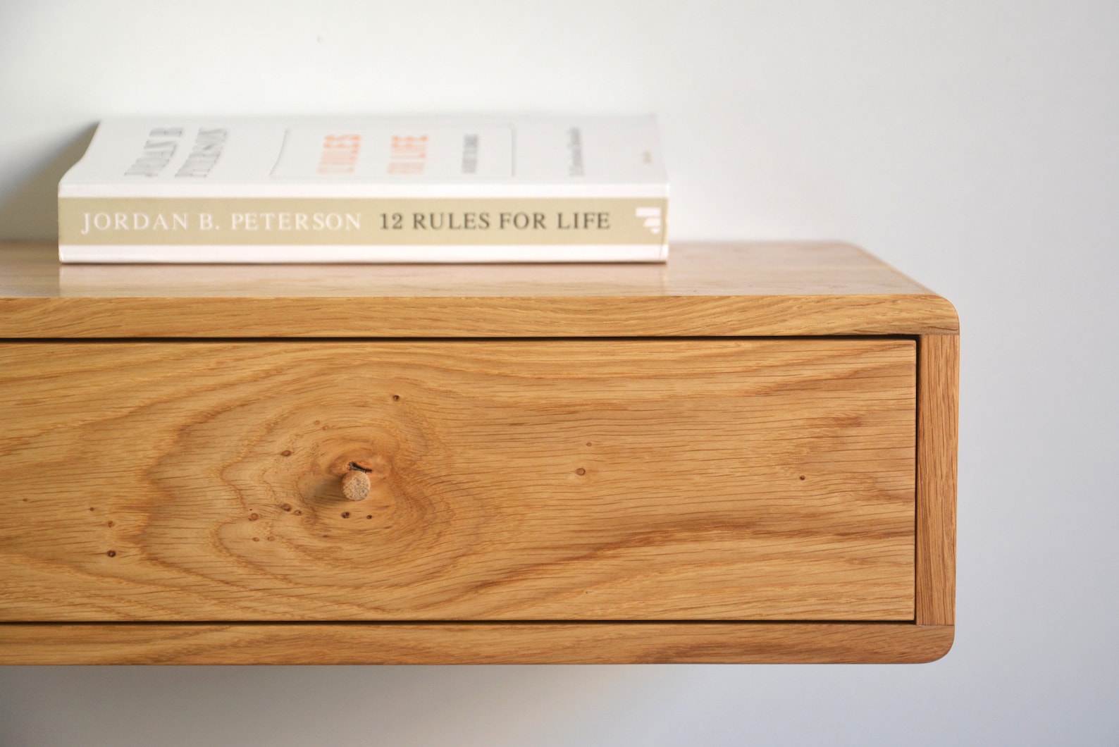 Retro Oak Floating Nightstand With Drawer Select Size - Etsy
