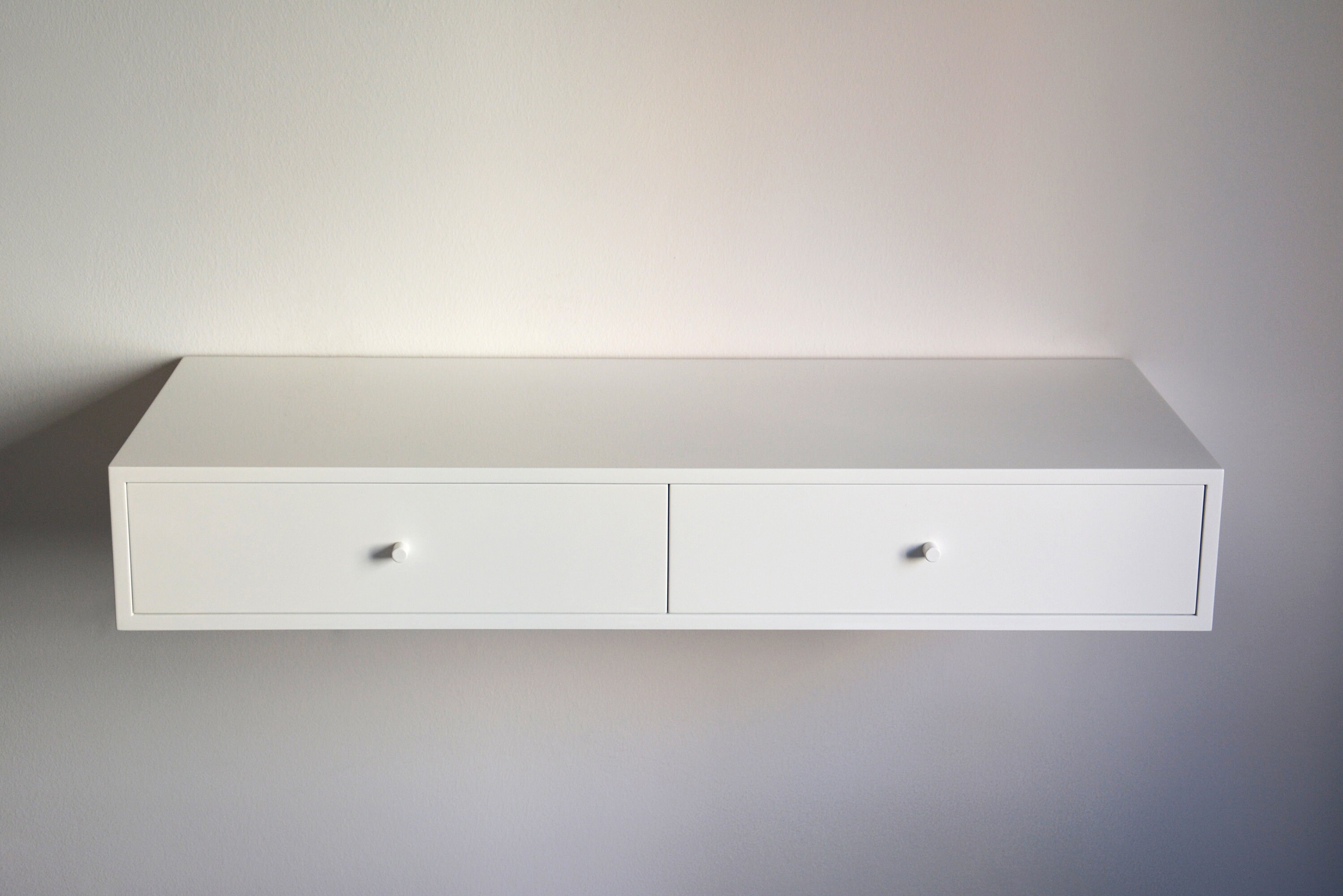 High Gloss Floating Makeup Table With Soft-close Drawers - Etsy