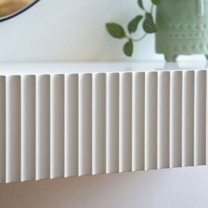 Minimalist Fluted Dressing Table / Fluted Console Table - Full White - Etsy