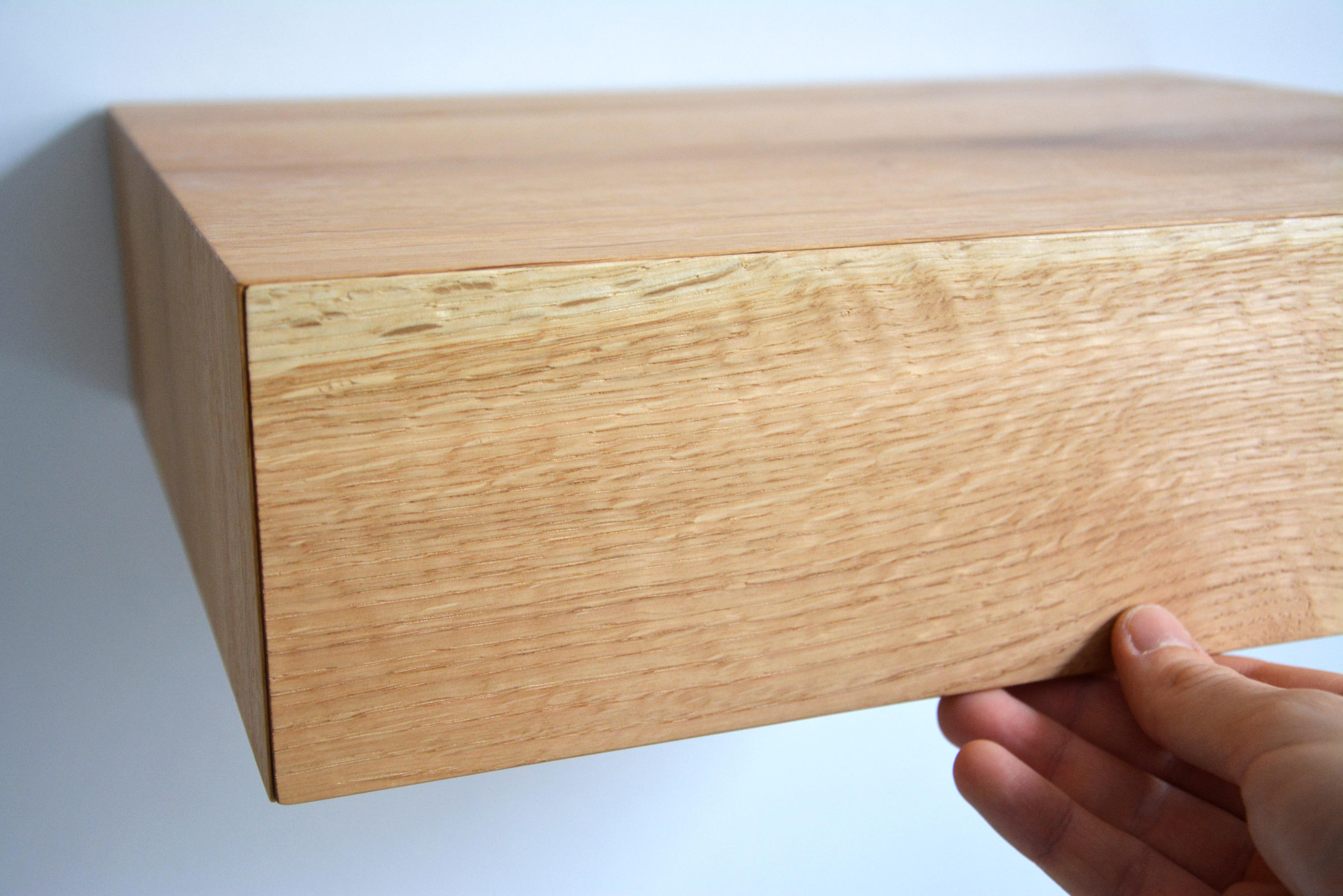 Minimalist Floating Nightstand With Drawer Made of Oak | Etsy UK