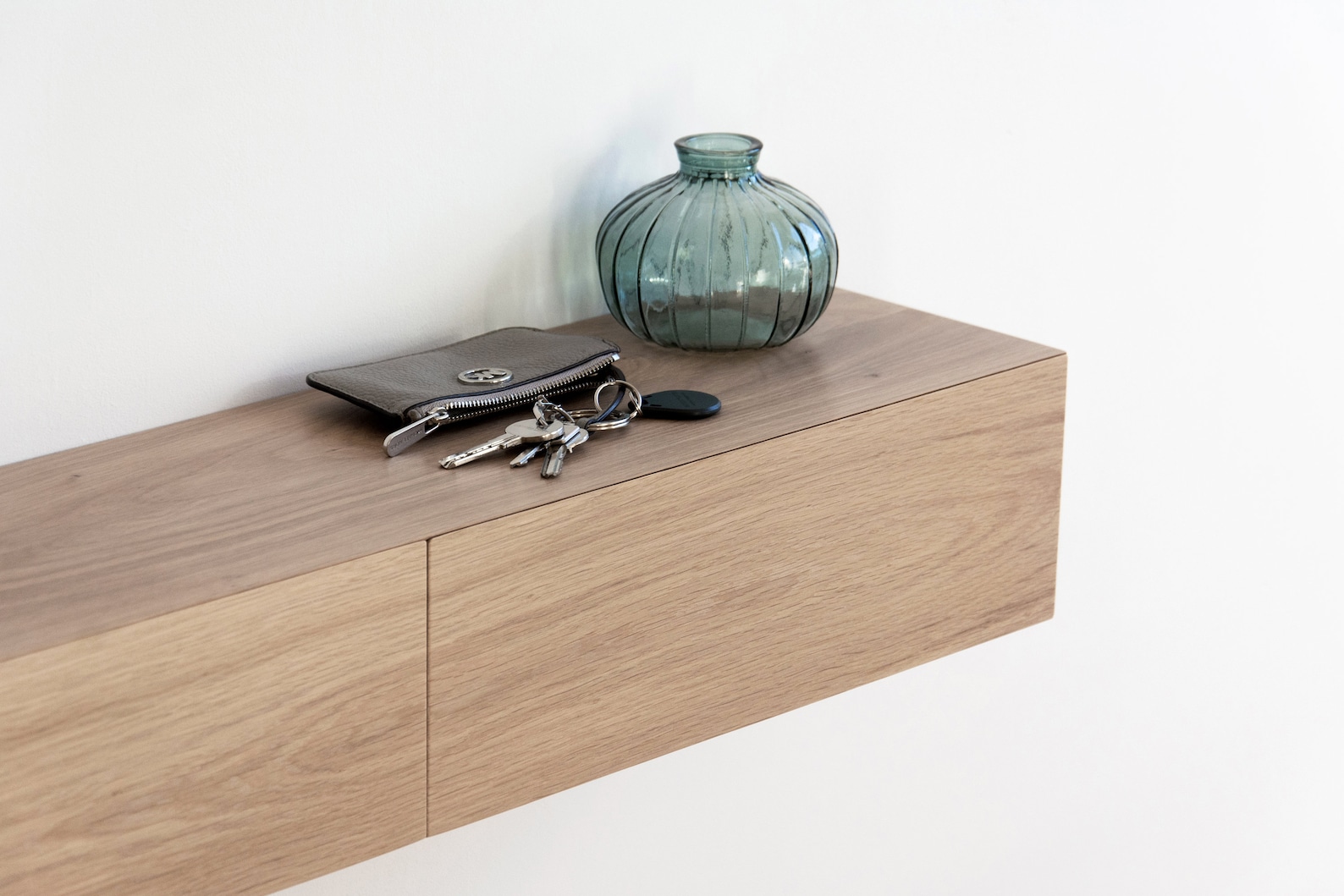 Floating Entryway Shelf / Narrow Entryway Table With Hidden Drawers ...
