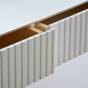 Minimalist Fluted Dressing Table / Fluted Console Table - Full White - Etsy