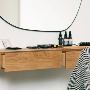 Minimalist Floating Dressing Table / Floating Vanity Made of - Etsy