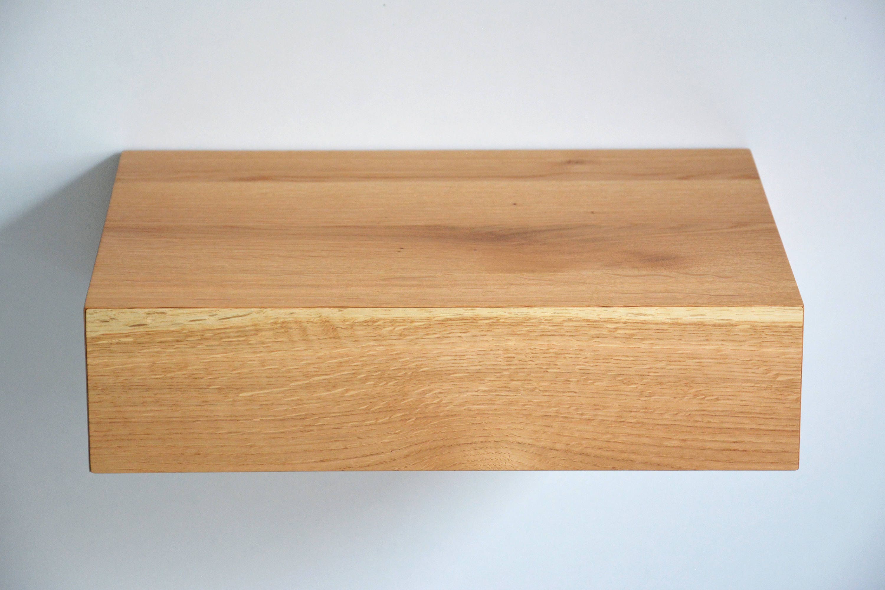Minimalist Floating Nightstand With Drawer Made of Oak - Etsy UK
