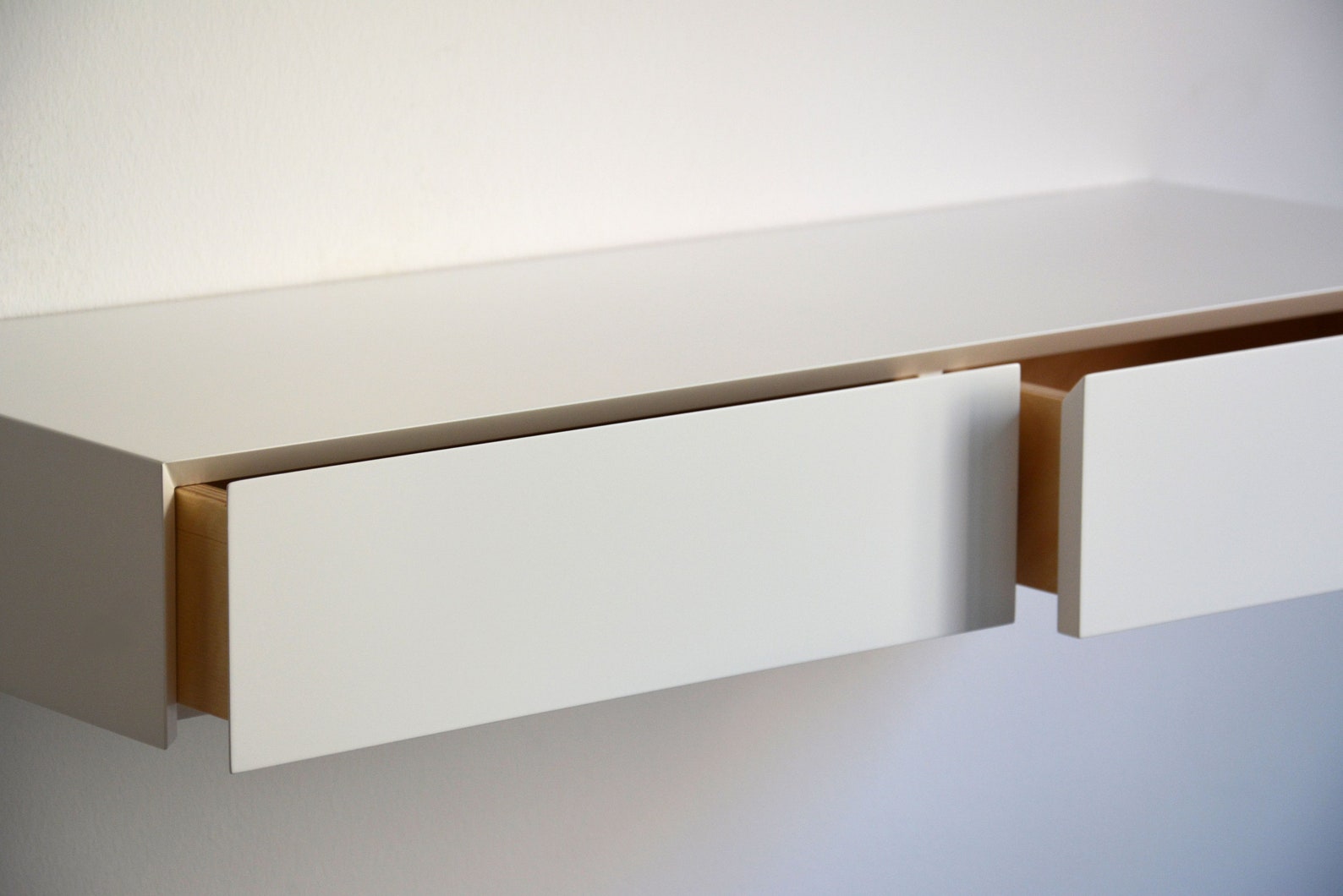 Minimalist White Floating Dressing Table / Vanity Shelf - Etsy