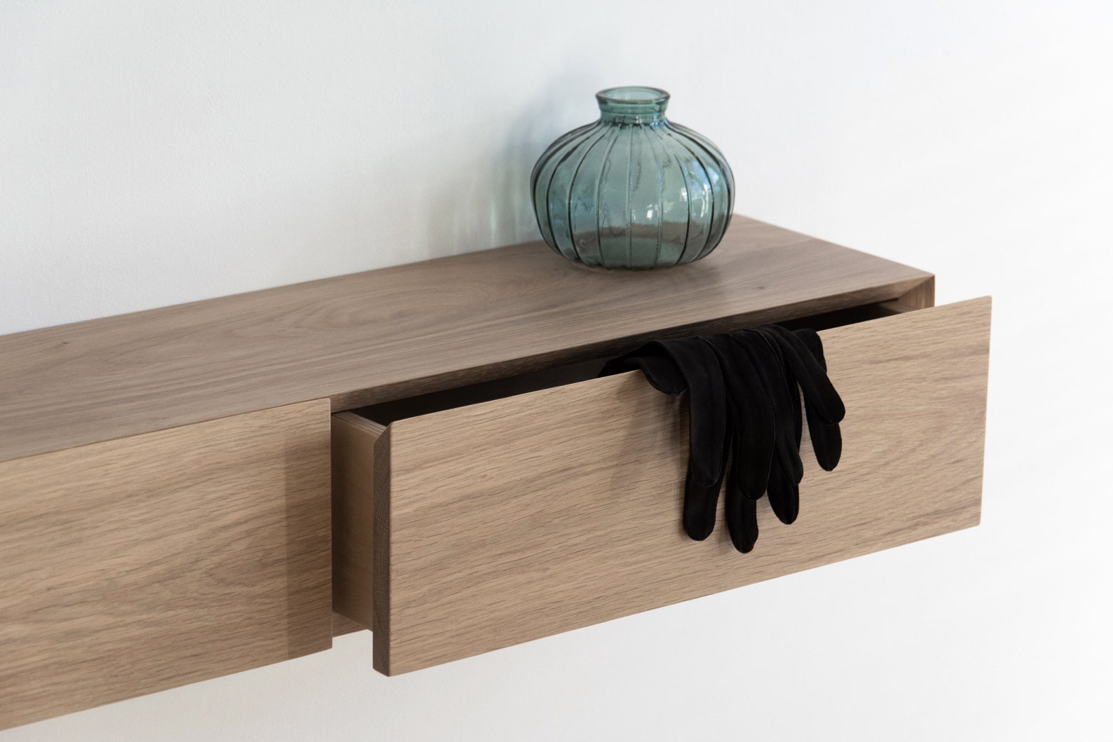 Floating Entryway Shelf / Narrow Entryway Table With Hidden Drawers ...