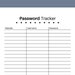 Password Tracker Printable, Username Keeper, Password Organizer ...