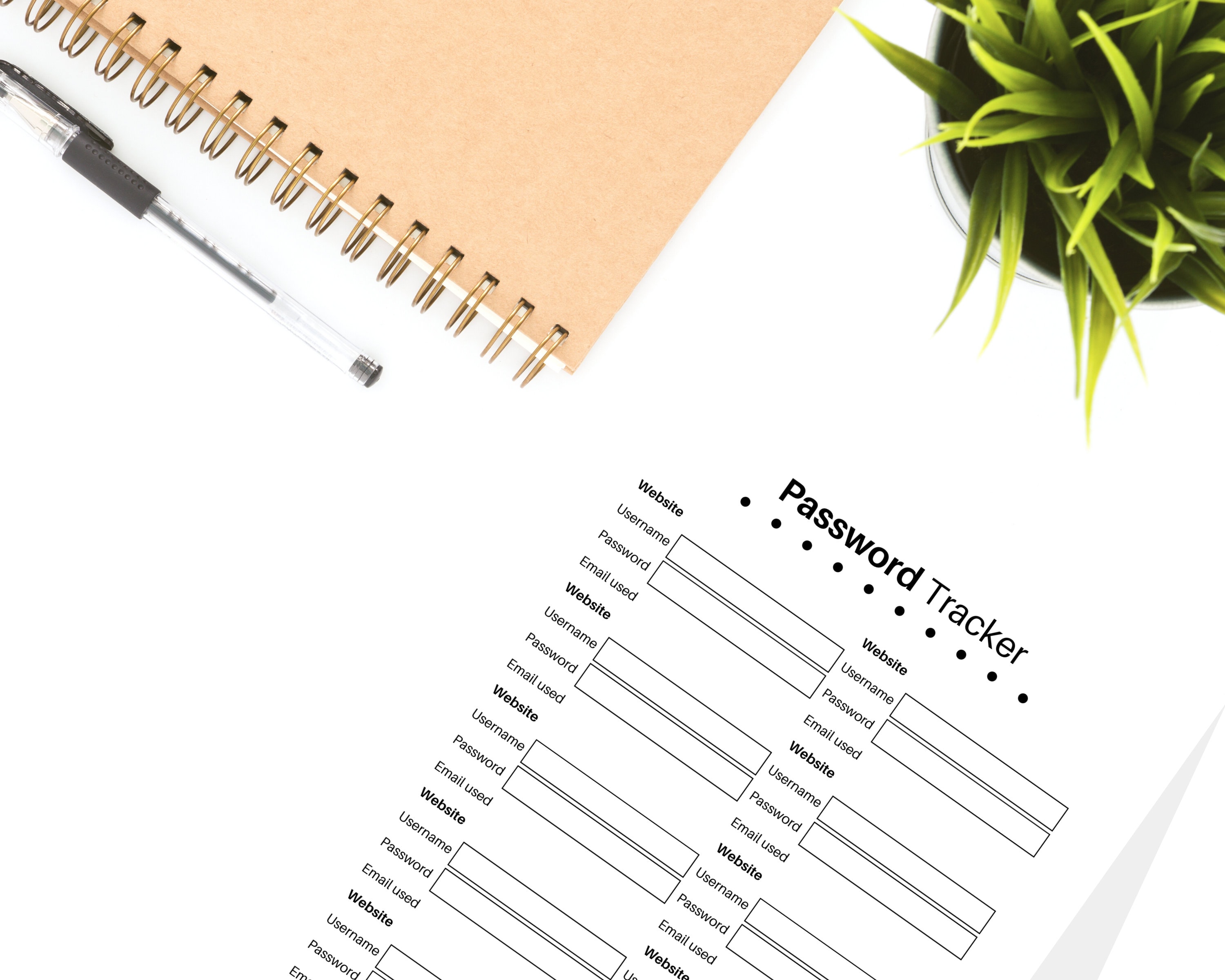 Password Tracker Printable, Username Keeper, Password Organizer ...